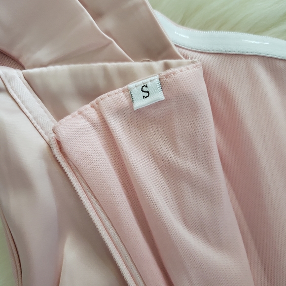 DANI•thegirl | Dresses | Glossy Pink Satin Draped Sleeve Off The ...